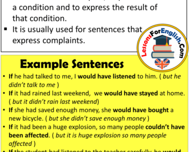English If Clauses Type 2, Definiton and Example Sentences - Lessons ...