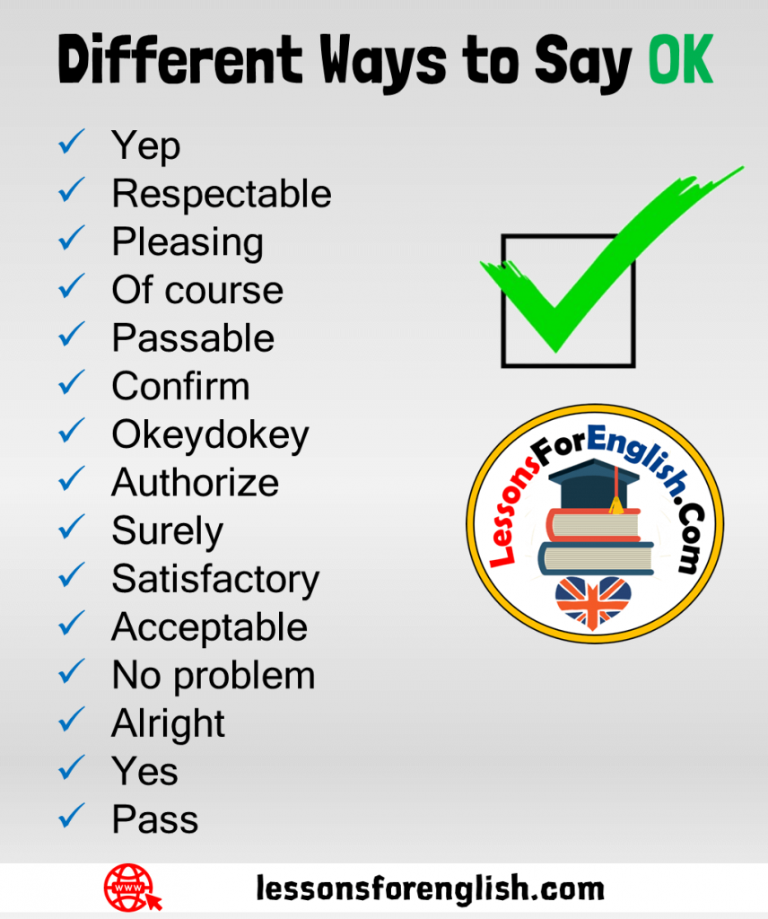 +14 Different Ways to Say OK in English - Lessons For English