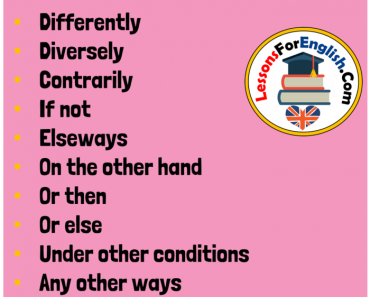 13 Ways to Say BUT, Synonym Words For BUT - Lessons For English