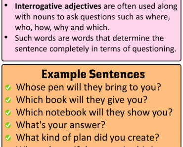 What is Interrogative Adjective? Definition Archives - Lessons For English