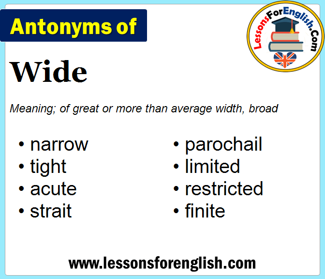 Antonyms Of Wide Opposite Of Wide In English Lessons For English Antonyms Of Wide Opposite Of Wide In English Lessons For English